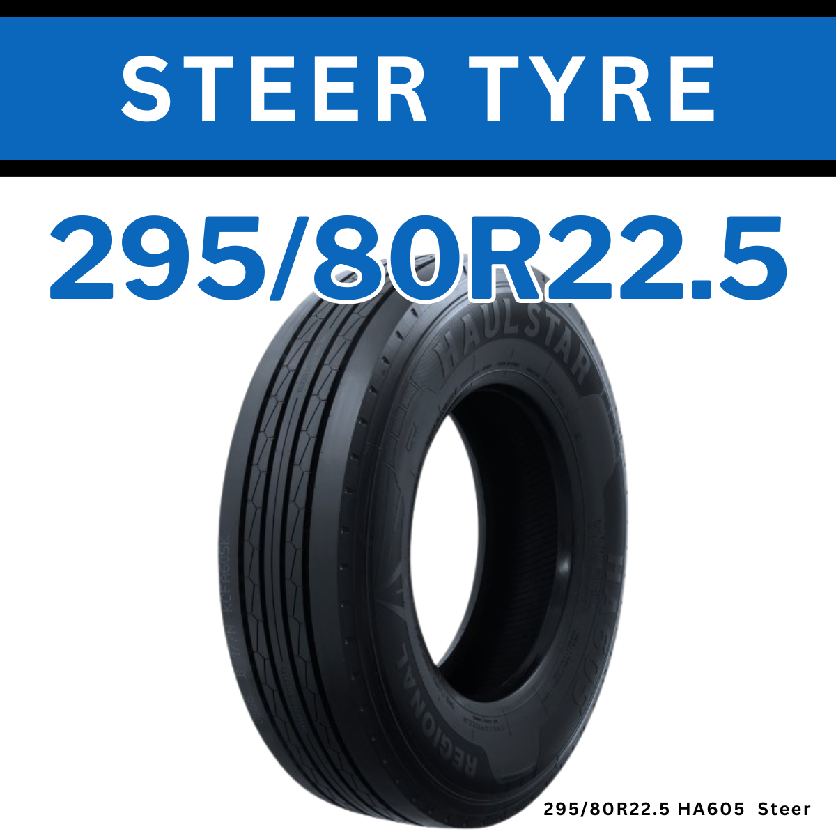 HAULSTAR 295/80R22.5 152/148M HA605 - STEER (2510) – AWT Australian ...